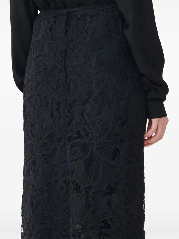 Fabiana Filippi Macramé Lace Mid-calf Skirt