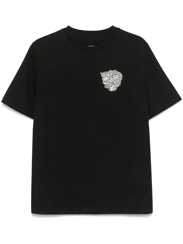 JIL SANDER Leaf-appliqué T-shirt