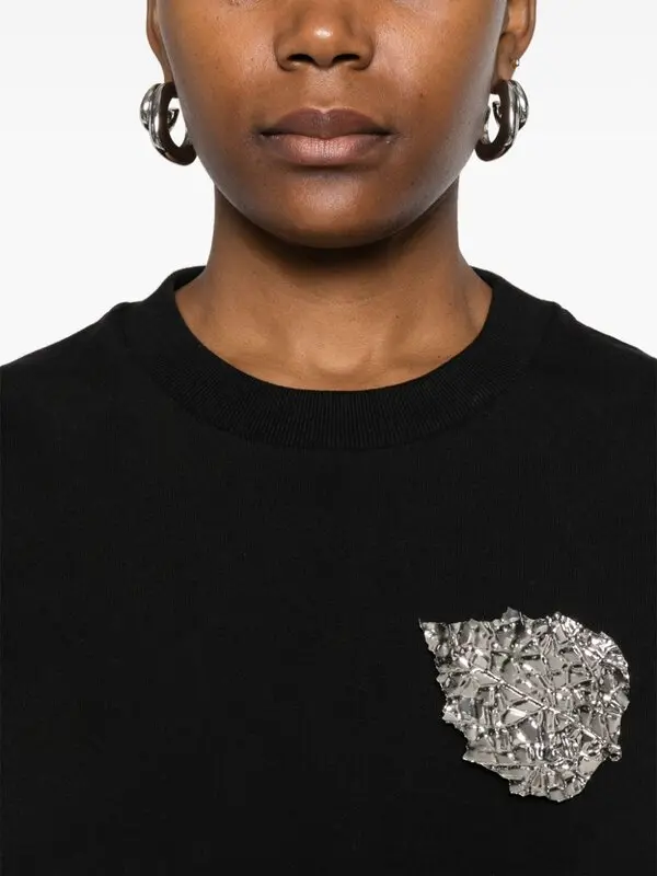 JIL SANDER Leaf-appliqué T-shirt