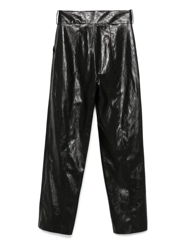 Federica Tosi Tapered Faux Leather Trousers