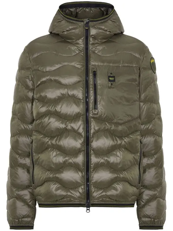 BLAUER. Logo-patch Padded Jacket - Green