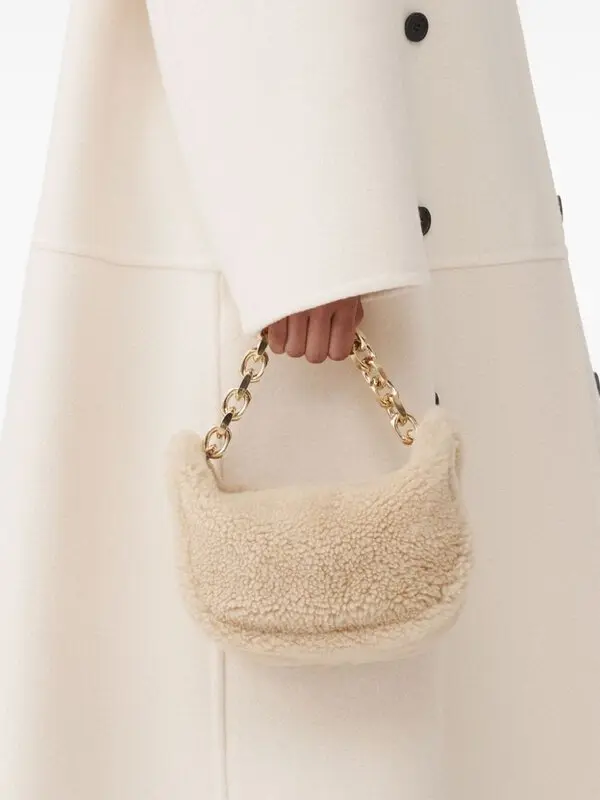 Fabiana Filippi Shearling Eyelet Bag - Neutrals