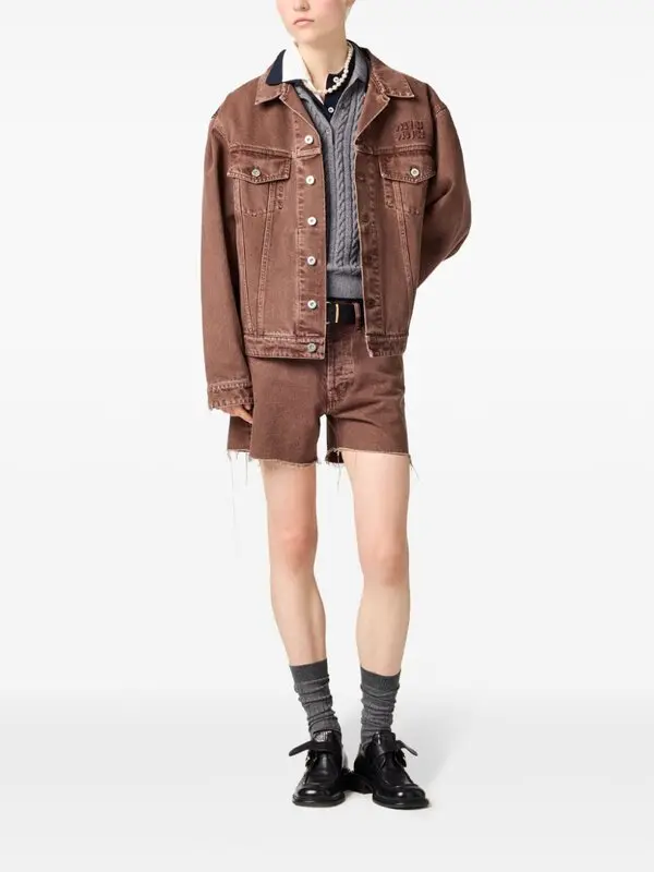 Miu Miu Garment-dyed Denim Jacket