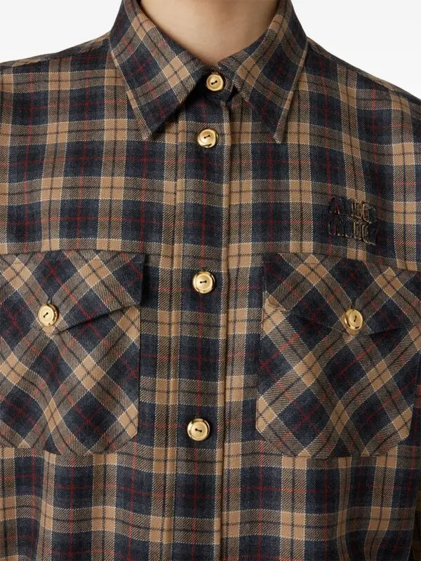 Miu Miu Tartan Wool Shirt