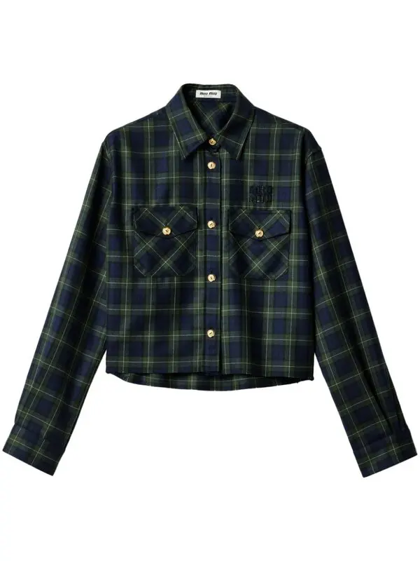 Miu Miu - Miu Miu Plaid Wool Shirt