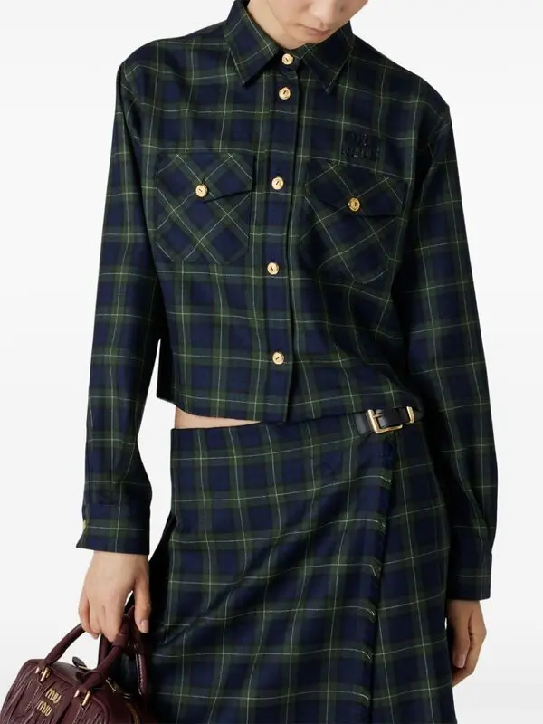 Miu Miu - Miu Miu Plaid Wool Shirt