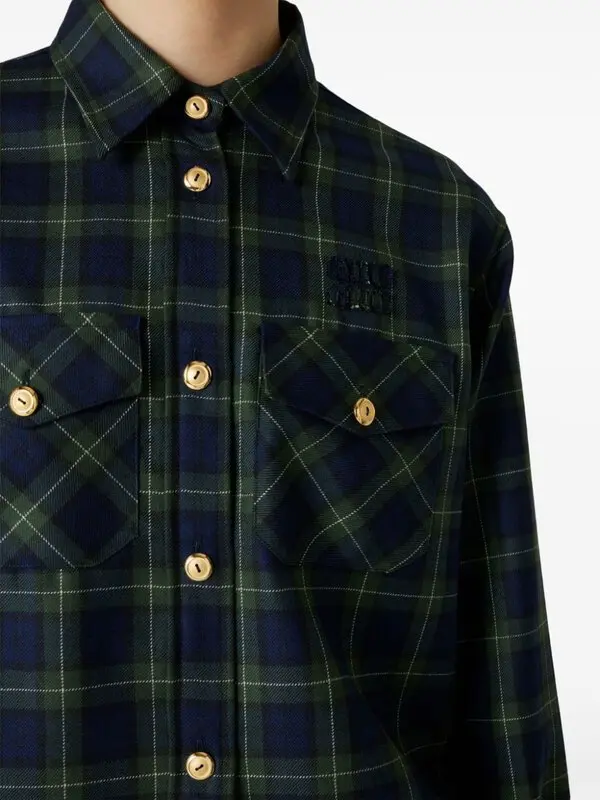 Miu Miu - Miu Miu Plaid Wool Shirt