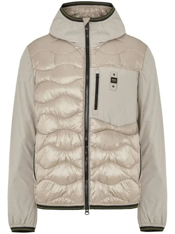 BLAUER. Logo-patch Padded Jacket - Neutrals