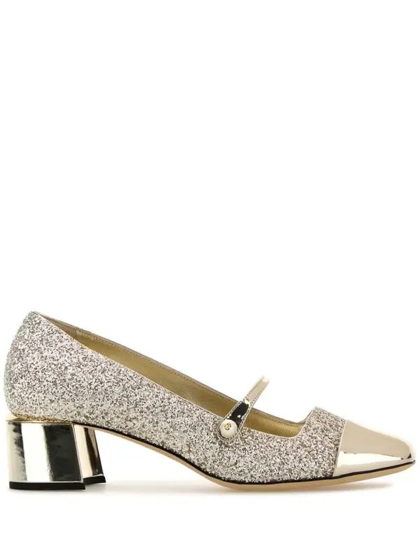 JIMMY CHOO 45mm Elisa Pumps - Gold