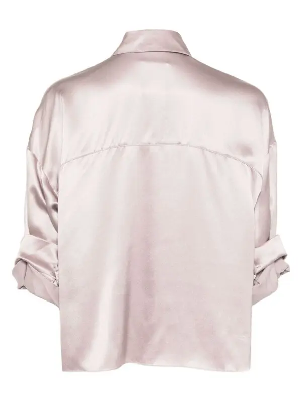 TWP Folded-sleeve Silk Shirt