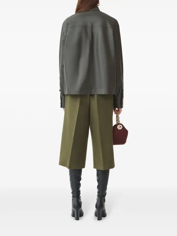 Fabiana Filippi Bow-detailed Lambskin Shirt