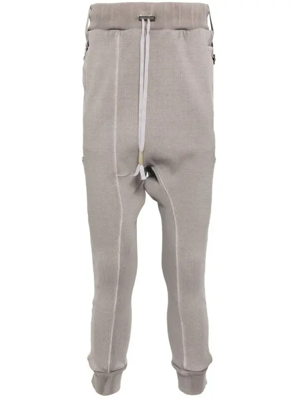 Boris Bidjan Saberi Crop-crotch Detail Track Pants - Grey