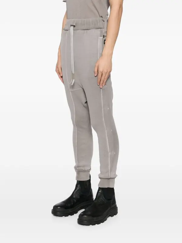 Boris Bidjan Saberi Crop-crotch Detail Track Pants - Grey