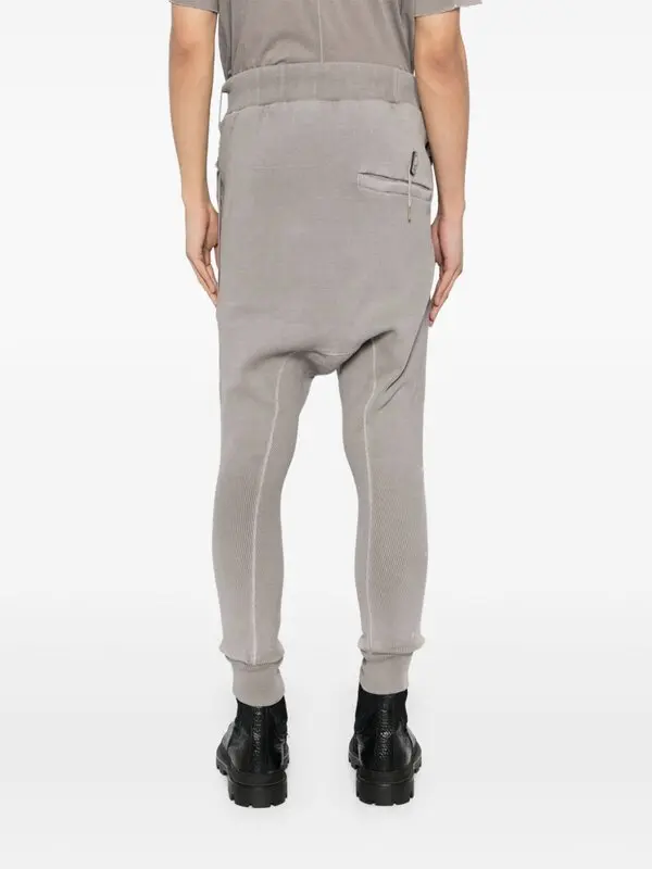 Boris Bidjan Saberi Crop-crotch Detail Track Pants - Grey