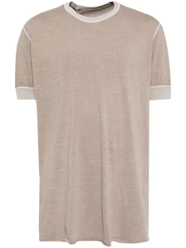 Boris Bidjan Saberi Raw-cut Hem Cotton T-shirt