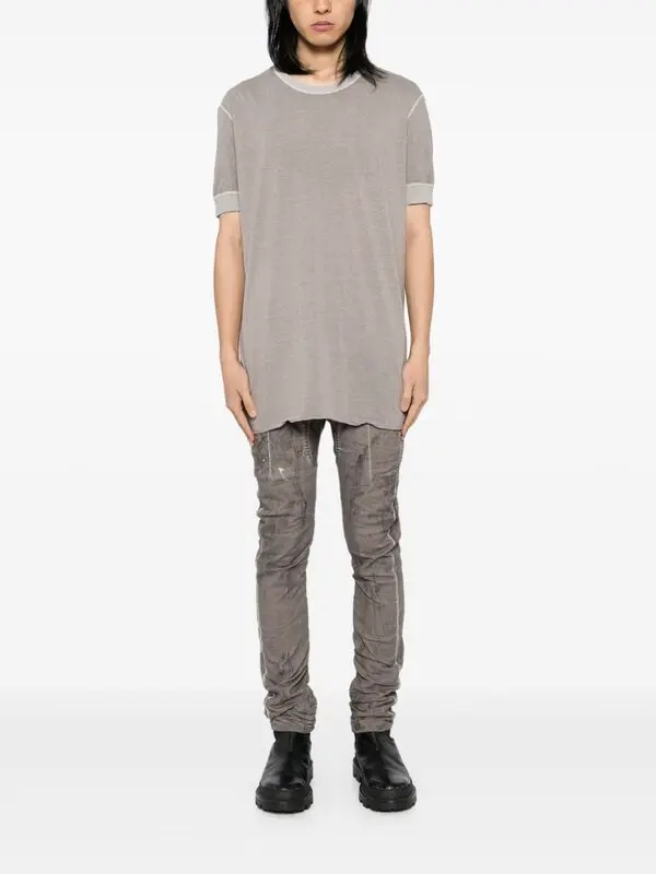 Boris Bidjan Saberi Raw-cut Hem Cotton T-shirt