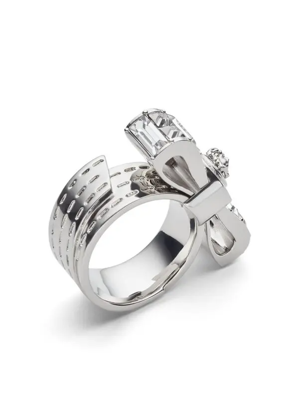 Versace Ribbon Crystal Ring