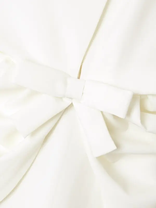 Bernadette Gislene Bow-embellished Cape-effect Crepe Midi Dress