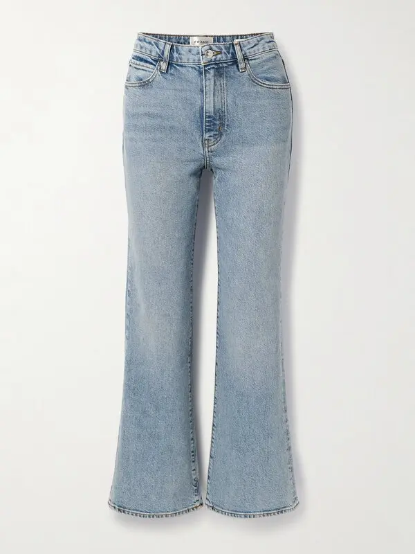 FRAME The Pixie Arrow Cropped High-rise Bootcut Jeans