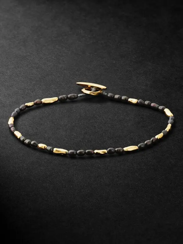 MAOR M.cohen Hokkaido 18-karat Gold And Pearl Bracelet - Black