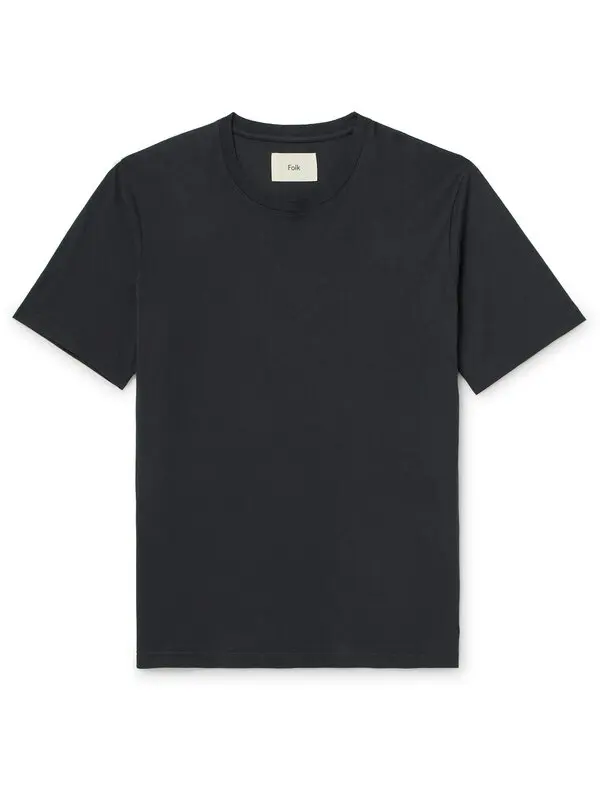 Folk Assembly Garment-dyed Cotton-jersey T-shirt