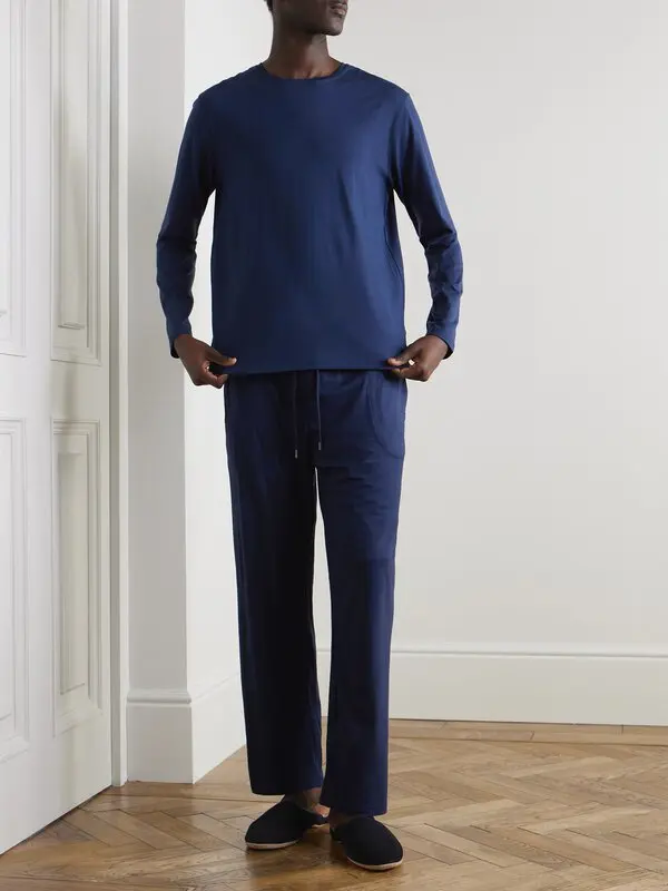 Derek Rose Marlowe Stretch-micro Modal Jersey Pyjama Trousers - Blue