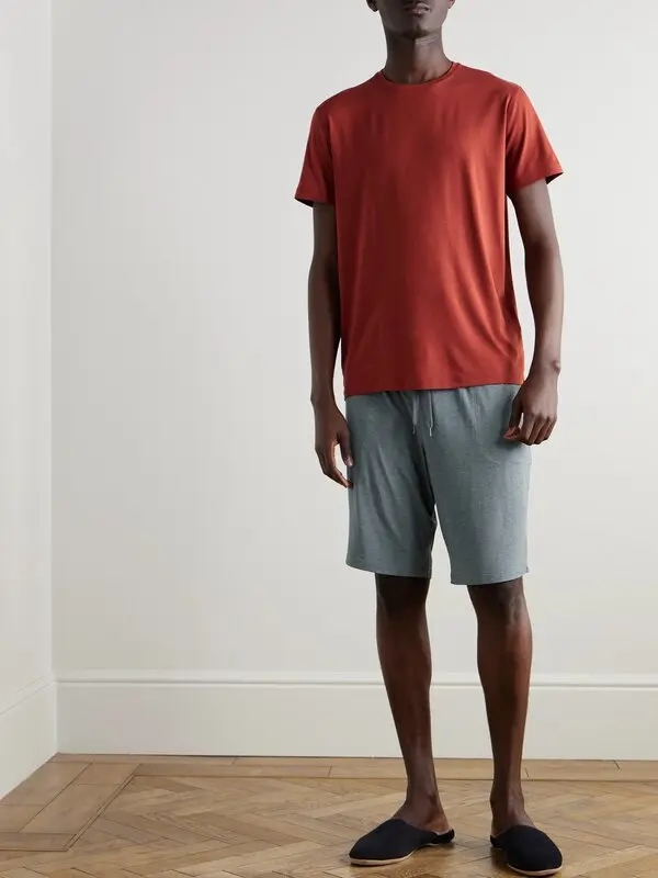Derek Rose Basel Stretch-micro Modal Jersey Pyjama Shorts - Gray