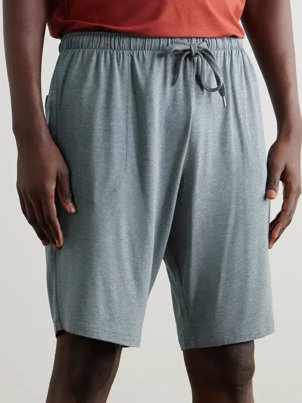 Derek Rose Basel Stretch-micro Modal Jersey Pyjama Shorts - Gray