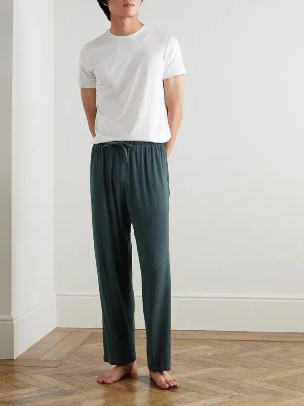 Derek Rose Marlowe Stretch Micro Modal Jersey Pyjama Trousers - Gray