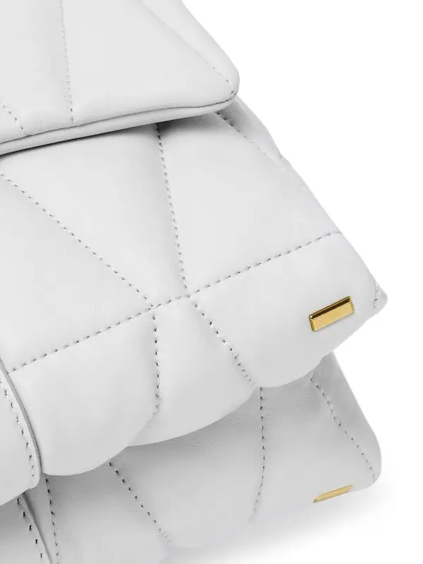 Versace Kleio Quilted Nappa Leather Shoulder Bag With Medusa '95 Lock - White