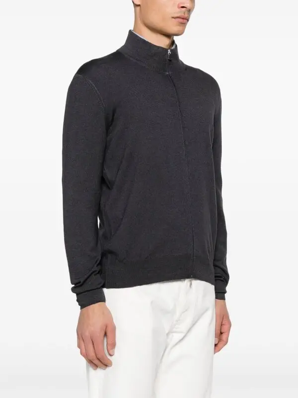 BARBA NAPOLI Wool Cardigan - Grey