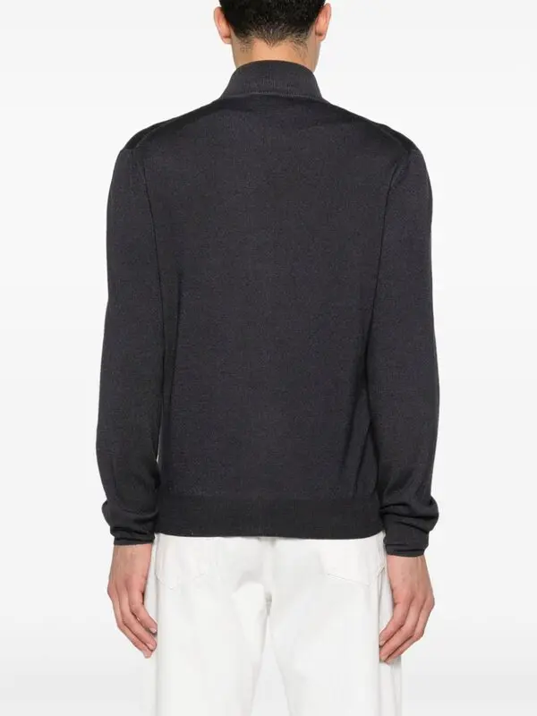 BARBA NAPOLI Wool Cardigan - Grey