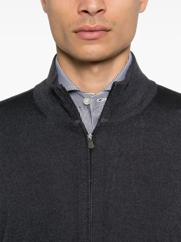 BARBA NAPOLI Wool Cardigan - Grey
