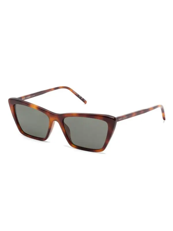 Saint Laurent Mica Thin Sunglasses - Brown