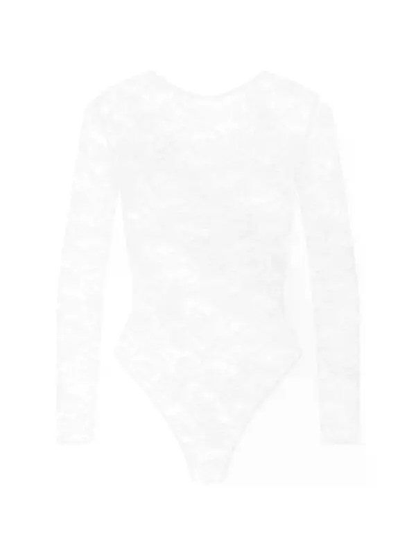 MAISON CLOSE Flashback Long-sleeve Bodysuit - White