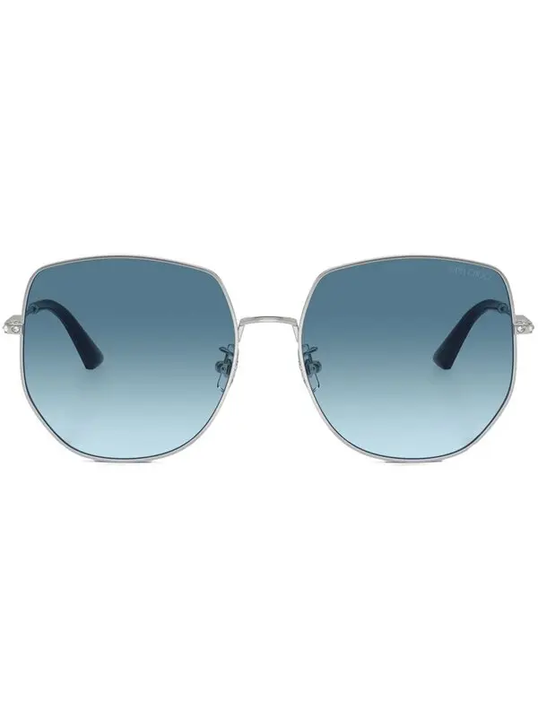JIMMY CHOO Geometric Frame Sunglasses - Silver