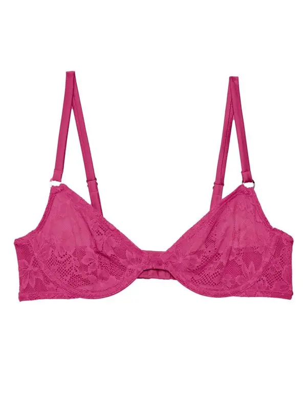 FLEUR DU MAL Le Stretch Lace Demi Bra - Pink