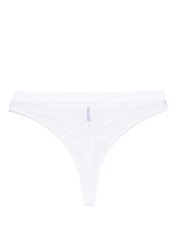 MAISON CLOSE Flashback High-waisted Thong - White