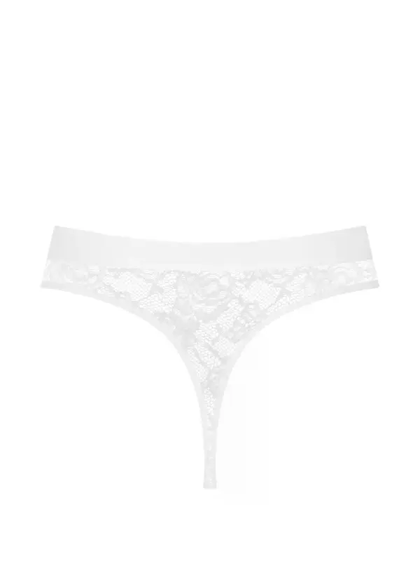 MAISON CLOSE Flashback High-waisted Thong - White