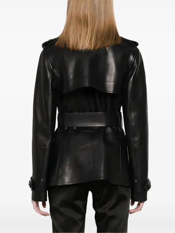 Buy Burberry Leather Jacket - Black At 49% Off | Editorialist