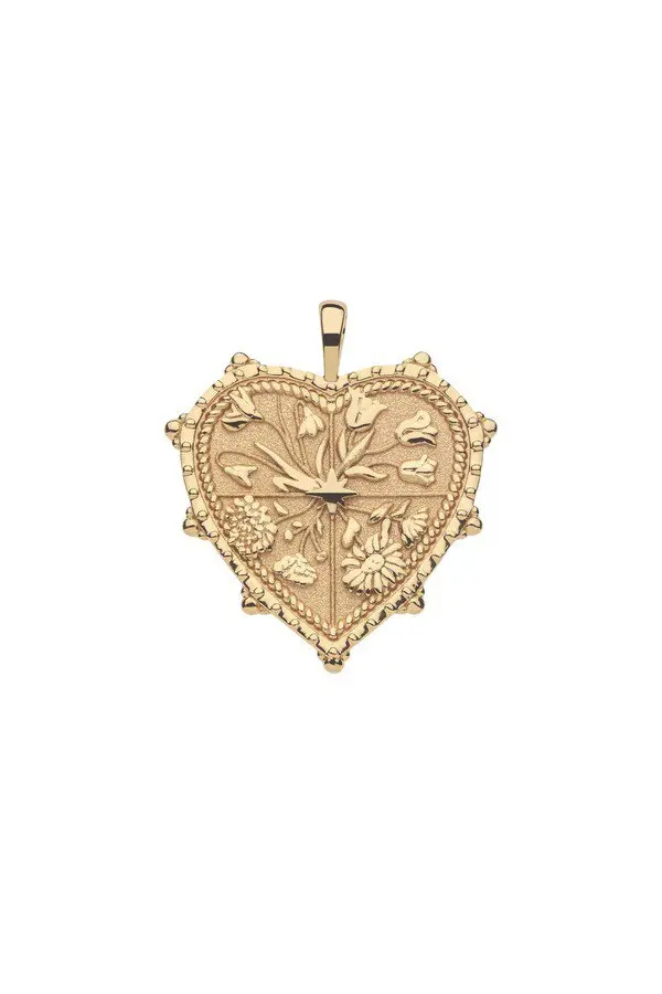 JANE WIN Hope Heart Pendant By - Gold