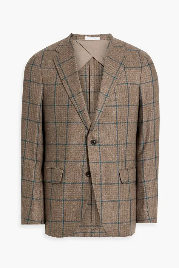 Boglioli Checked Silktweed Blazer