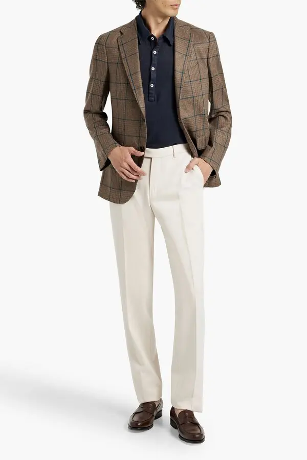Boglioli Checked Silktweed Blazer