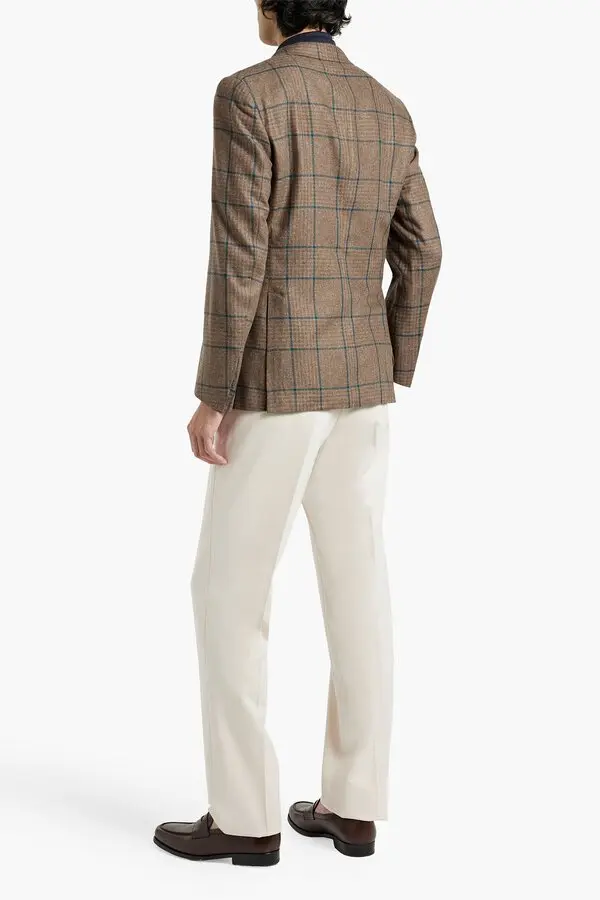 Boglioli Checked Silktweed Blazer