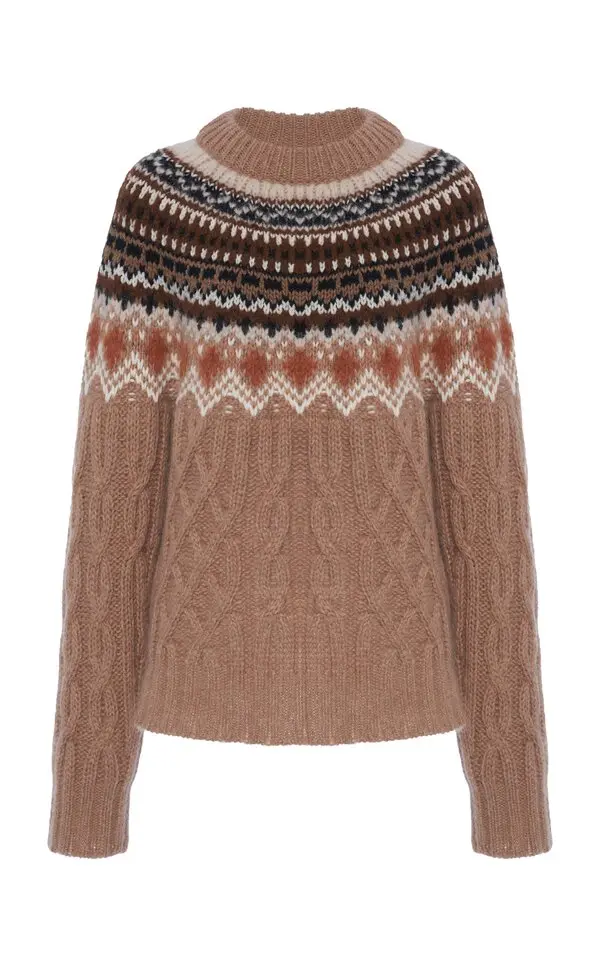 Moncler Wool-mohair Blend Sweater - Brown