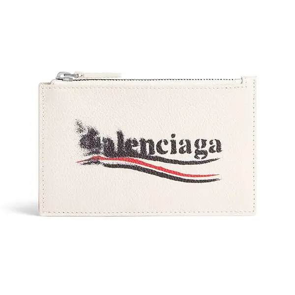 Balenciaga Cash Large Long Coin And Card Holder - Light Beige