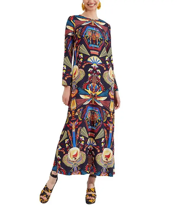 La DoubleJ Long Sleeve Swing Maxi Dress - Nephthys Navy