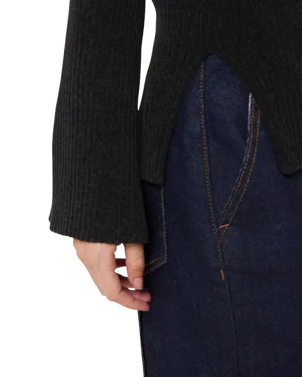 Whistles Chenille V-neck Knit Sweater