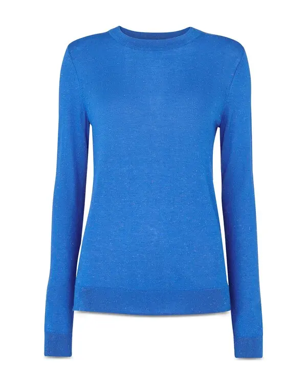 Whistles Annie Sparkle Crewneck Top - Blue