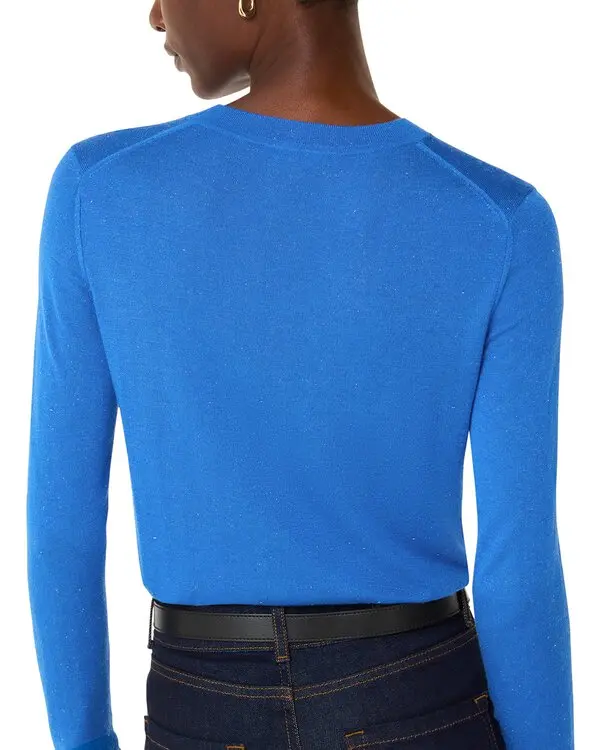 Whistles Annie Sparkle Crewneck Top - Blue